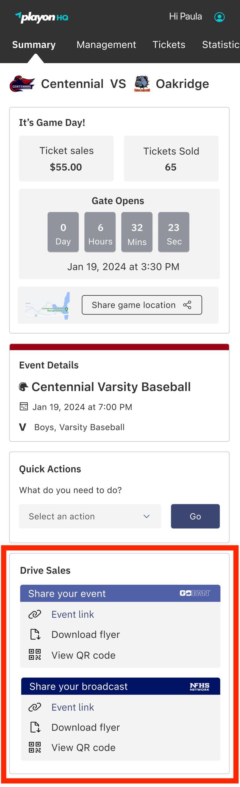 How to Access the Event Link and QR Code in Mobile HQ