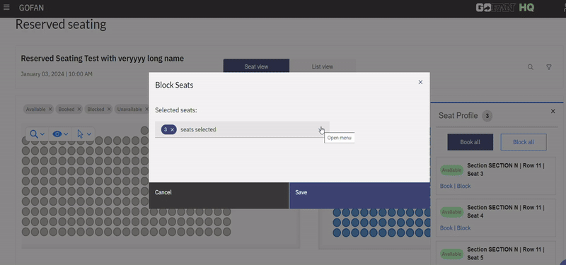 How to Block Off Reserved Seats