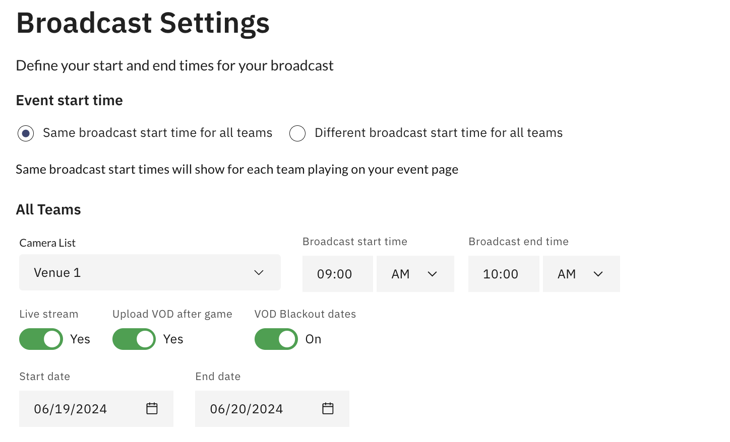 How to Create Streaming Single Events in HQ