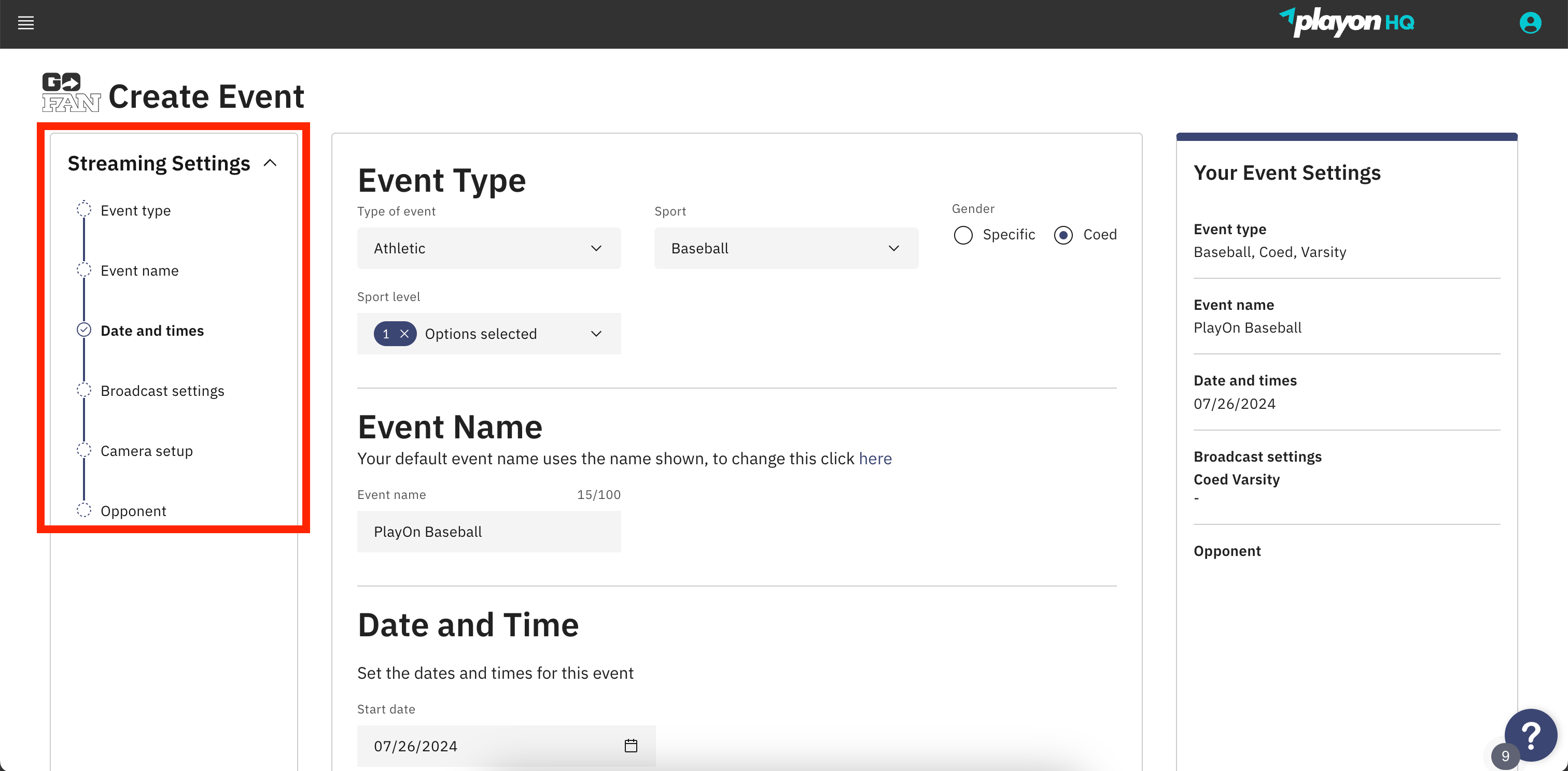 How to Create Streaming Single Events