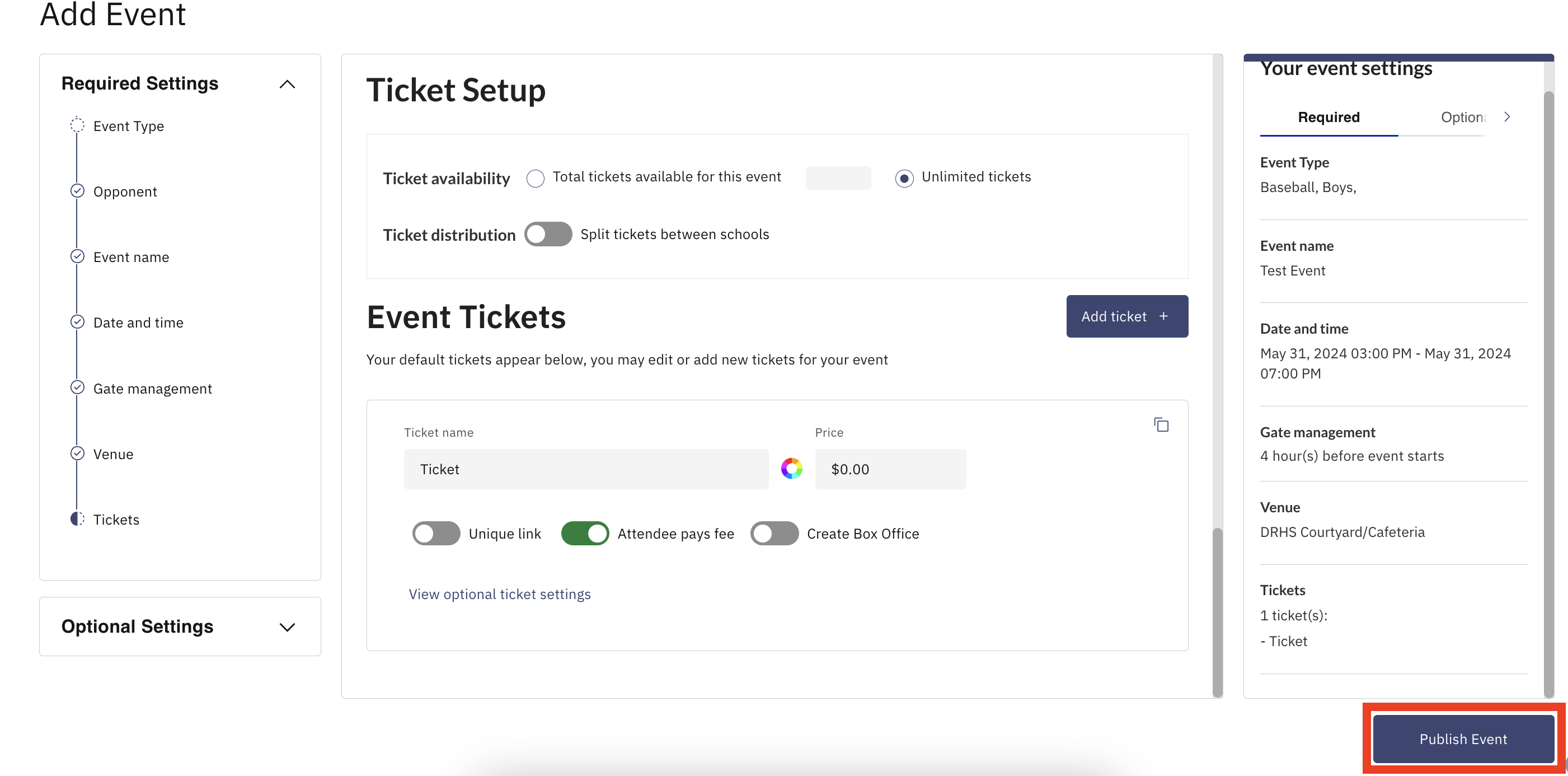 How to Create Ticketing Single Events in HQ