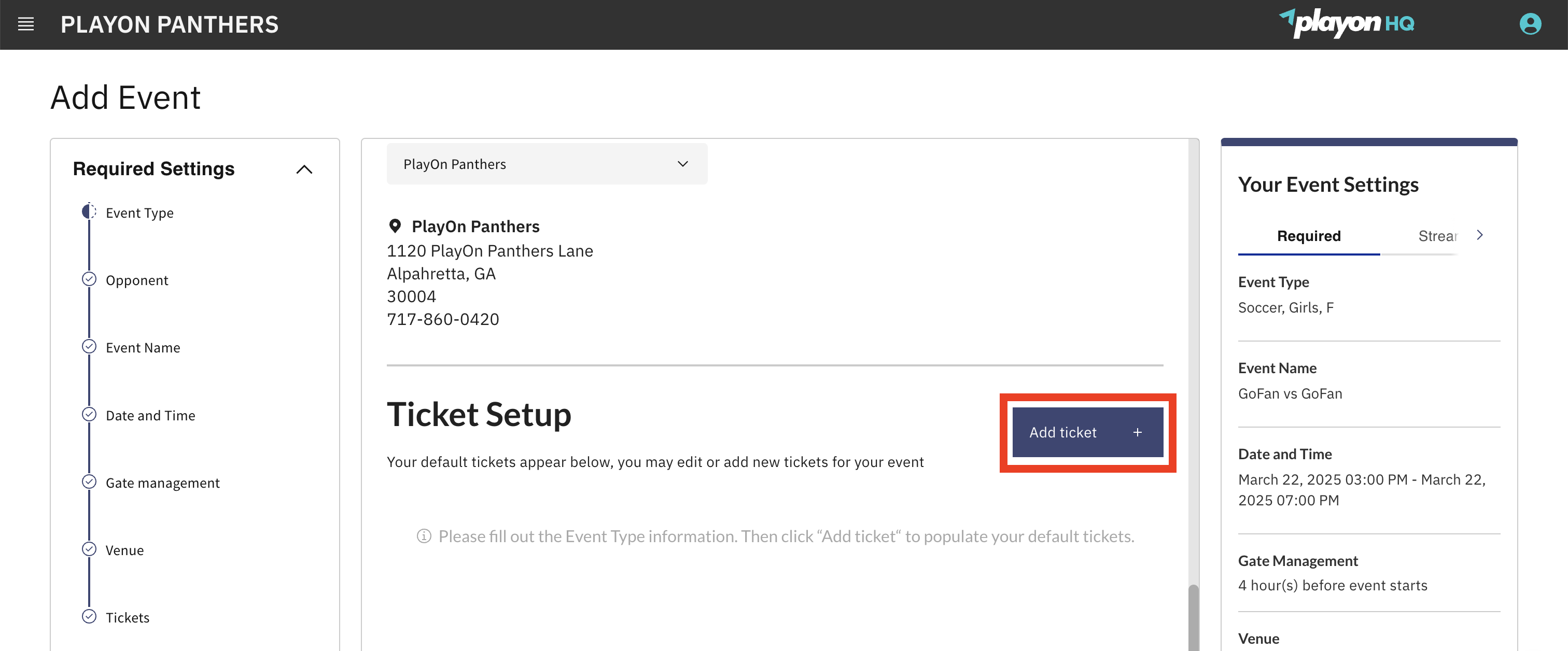 How to Create Ticketing Single Events in HQ