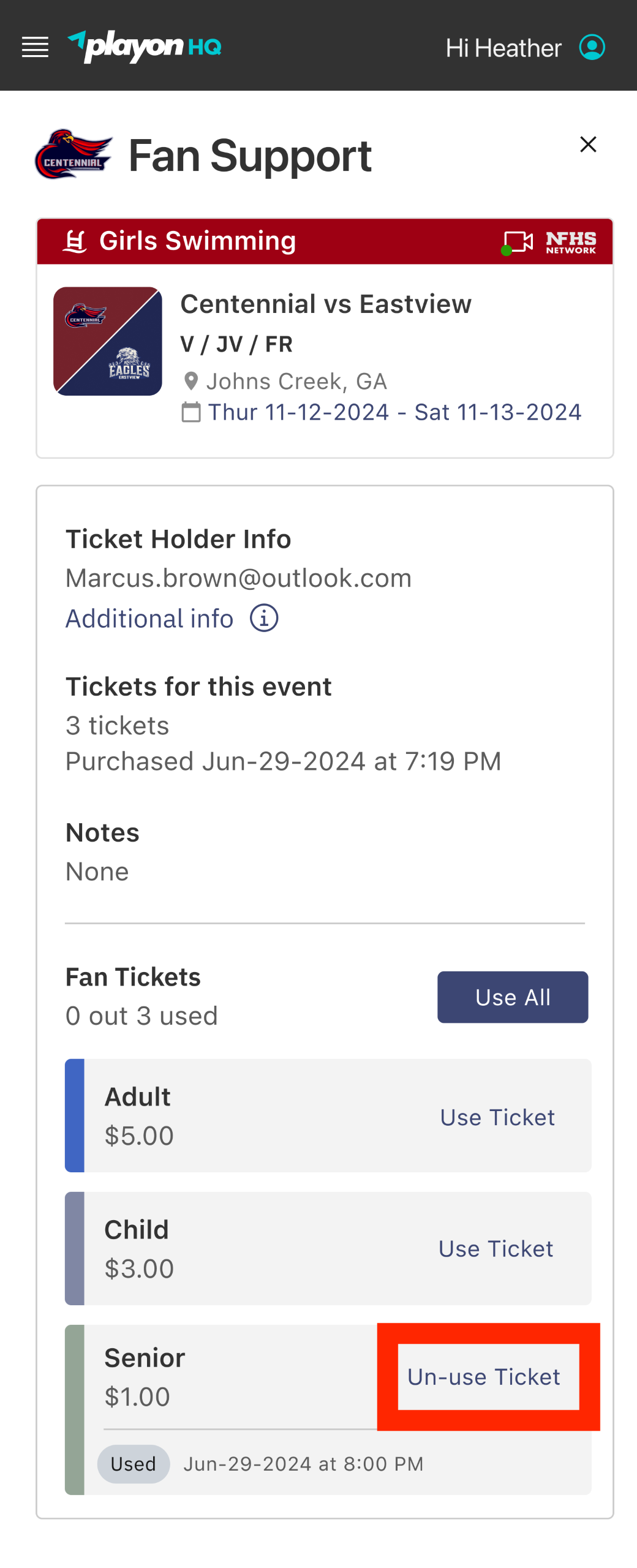 How to Redeem Tickets for Fans in Mobile HQ