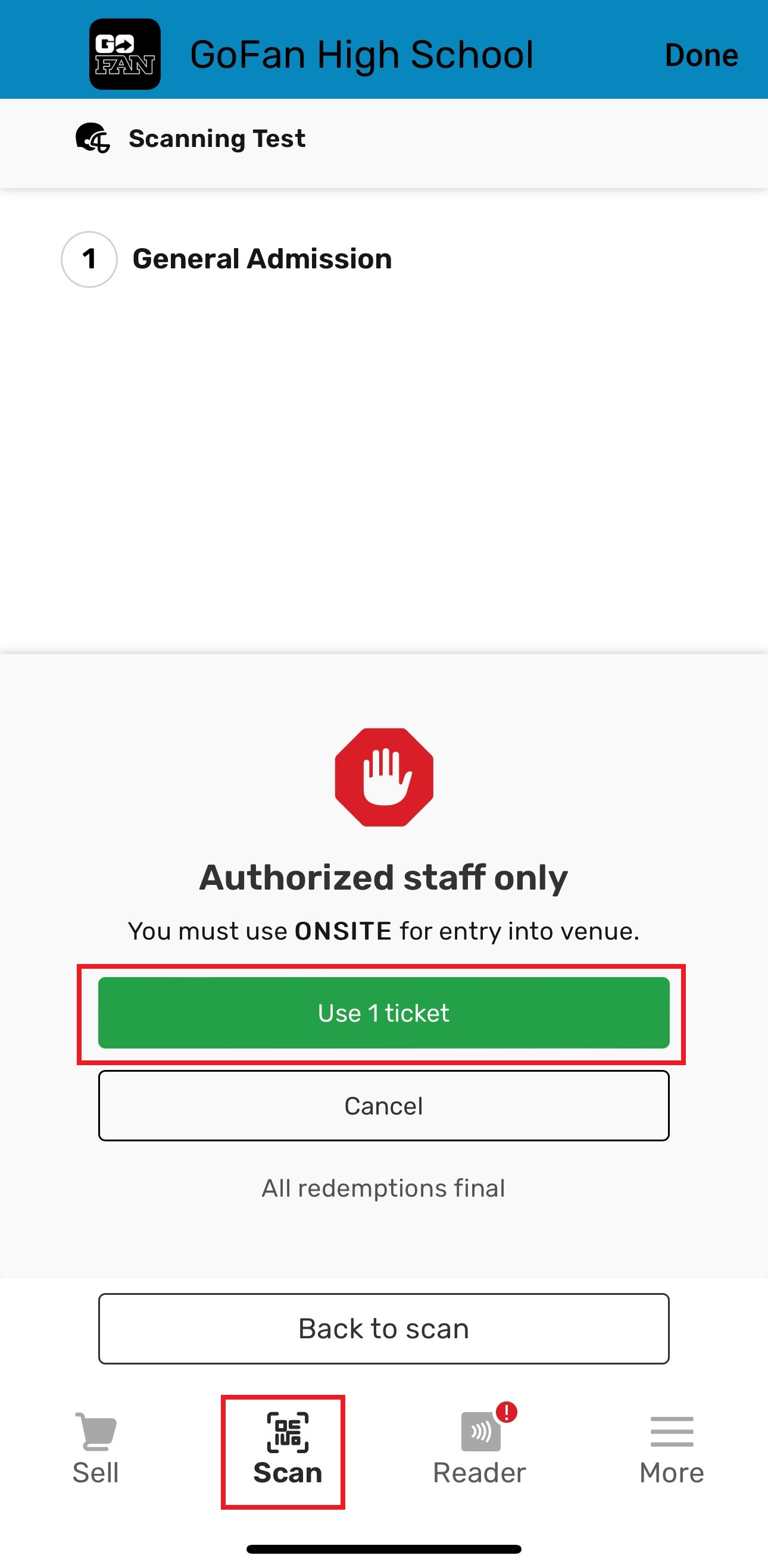 How to Scan Tickets Using Box Office